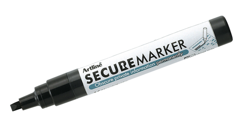Artline Secure Redaction Marker | 4.0mm Chisel Tip